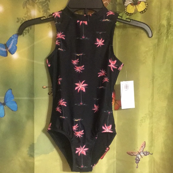 Old Navy | Swim | Nwt Girls High Neck Zip Back Bathing Suit Sizes S M ...